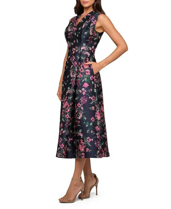 KAY UNGER Rhea Tea Length Dress