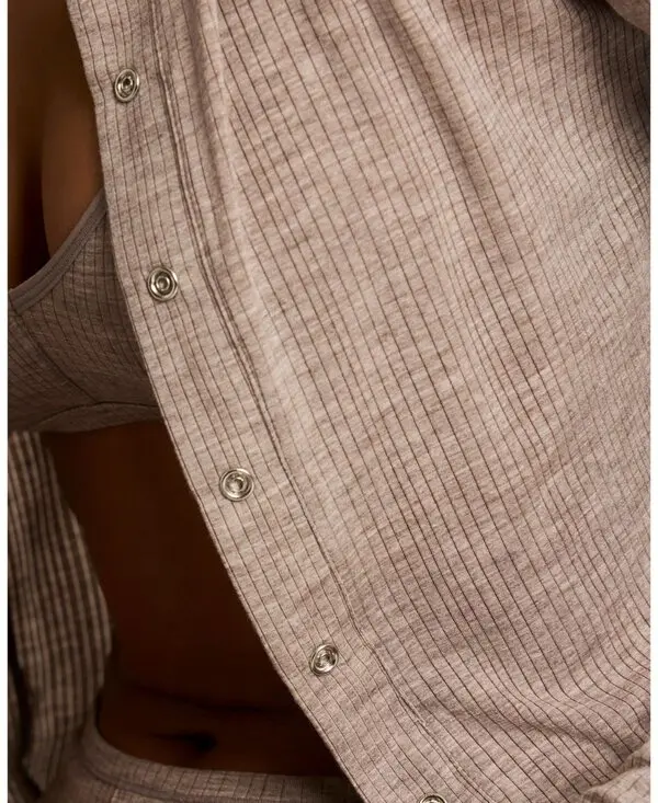 NEGATIVE Whipped Snap Cardigan - Mink