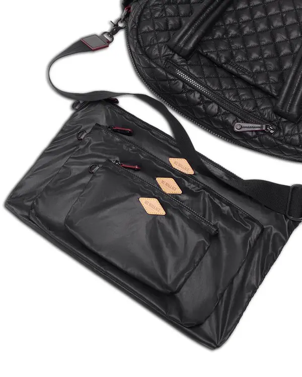Mz Wallace Jimmy Deluxe Large Quilted Nylon Weekender Bag