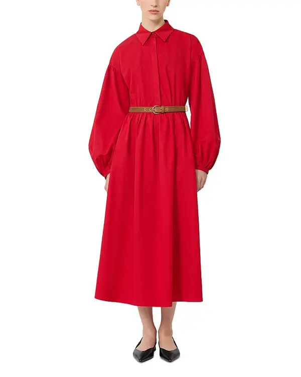 Max Mara Mstmarmo Belted Shirtdress - Red