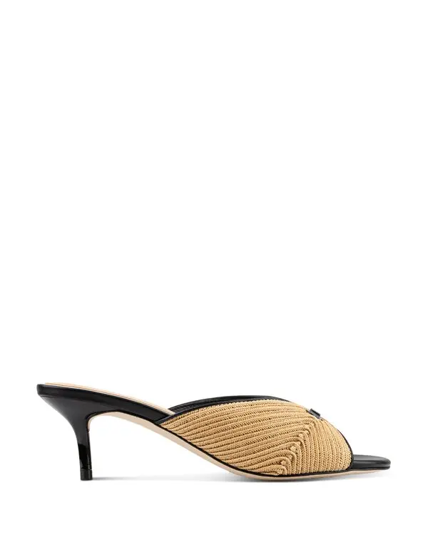 DONALD PLINER Patrice Woven Mid Heel Mule Sandals
