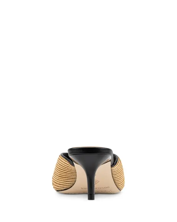 DONALD PLINER Patrice Woven Mid Heel Mule Sandals