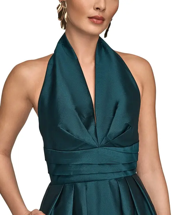 Donna Karan New York Halter Neck Ruched Midi Dress - Hudson