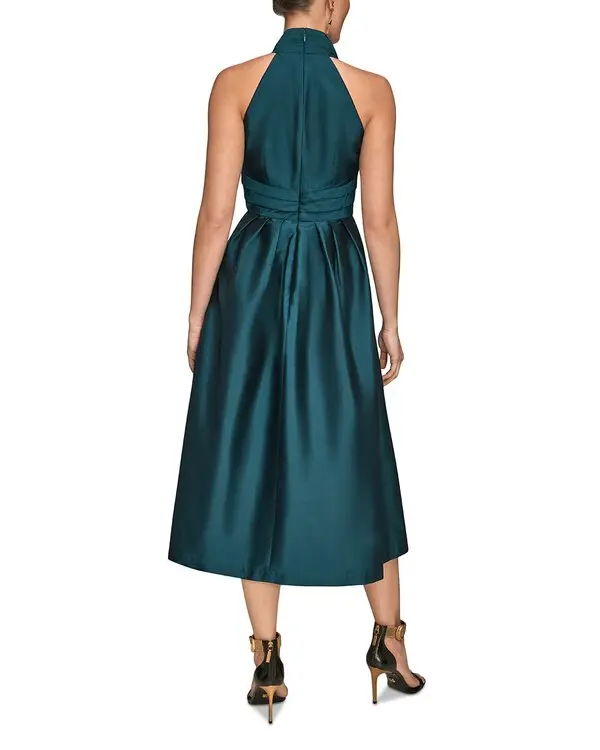 Donna Karan New York Halter Neck Ruched Midi Dress - Hudson