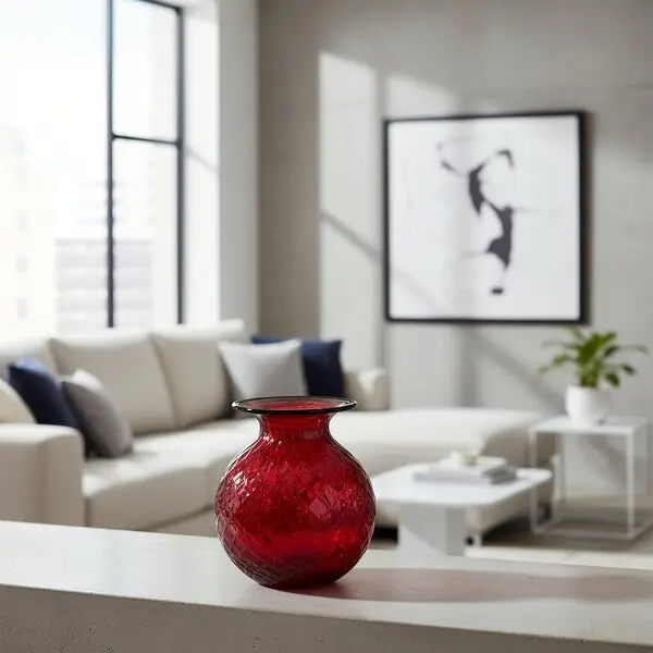 VENINI Balloton Fiori Extra Small Vase - Red