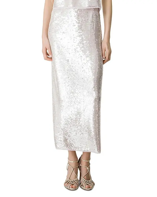 FORTE_FORTE Liquid Sequins Pencil Skirt