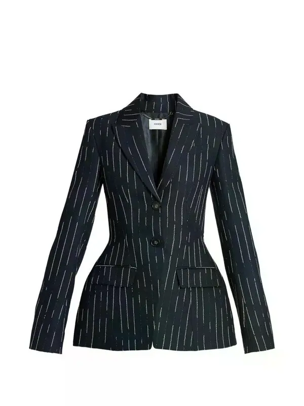 Erdem Fitted Stripe Blazer - Blue