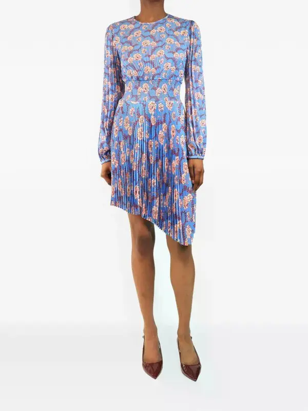 A.L.C. Pleated Floral Mini Dress