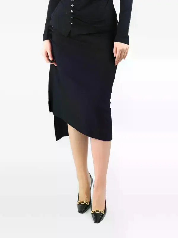 Rabanne Ruched Button-detail Top And Skirt Set - Black