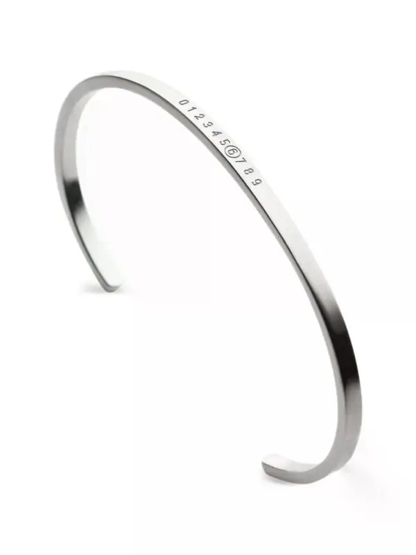 MAISON MARGIELA Numeric Engraved Open Cuff Bracelet