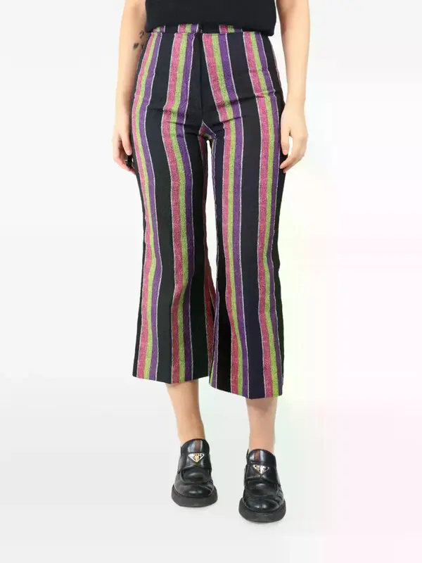 DURO OLOWU VINTAGE Striped Cropped Trousers
