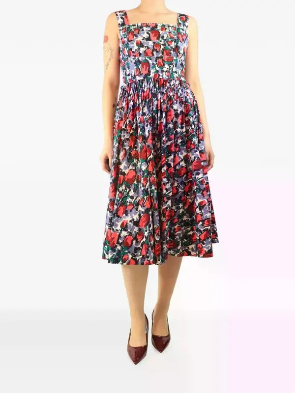 Marni Abstract Tulip Midi Dress