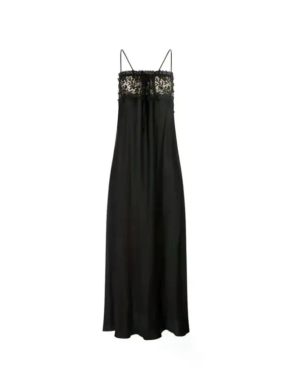 Chloé Lace-trimmed Maxi Slip Dress - Black
