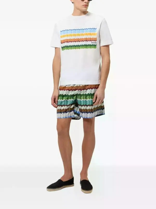 Missoni Zigzag Cotton Crewneck T-shirt - White