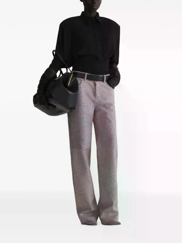 MUGLER Long Sleeve Polo Bodysuit