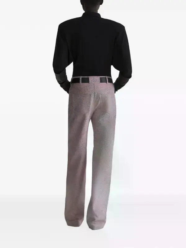 MUGLER Long Sleeve Polo Bodysuit - Pink