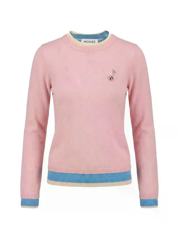 Monse Triple-layer Cherry-motif Sweater - Pink