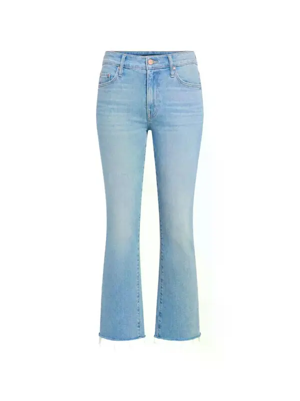 MOTHER The Outsider Frayed-hem Jeans - Blue