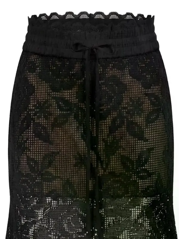Monse Lace Drawstring Midi Skirt