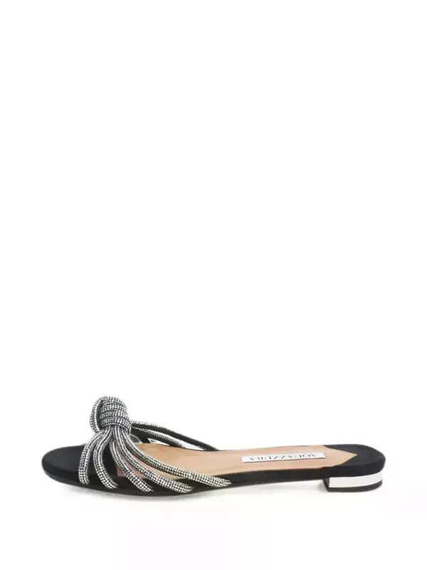 AQUAZZURA Knot Diamante Sandals - Silver