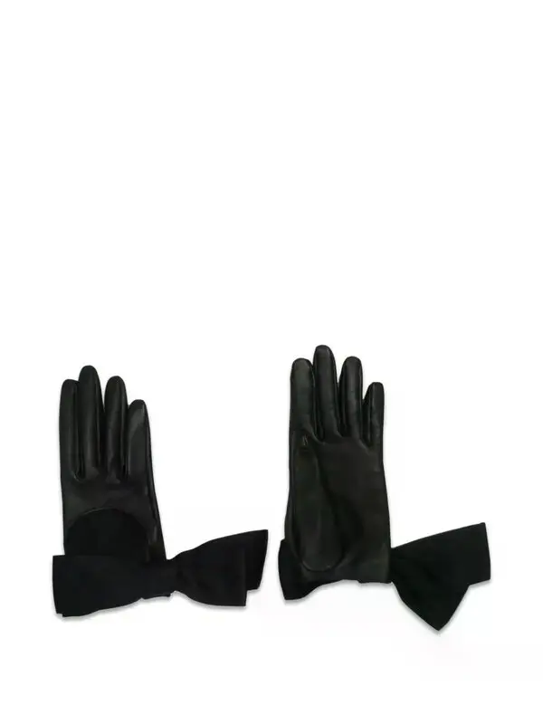 LOUIS VUITTON Silk-ribbon Gloves - Black