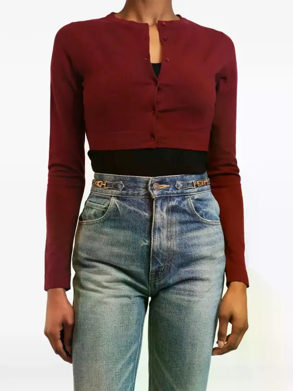 Alaïa Cropped Wool Cardigan