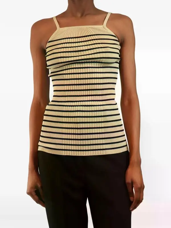 LOW CLASSIC Striped Ribbed Tank Top - Neutrals