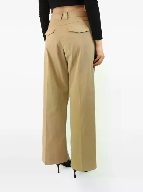 FORTE_FORTE Beige Cotton Tailored Trousers