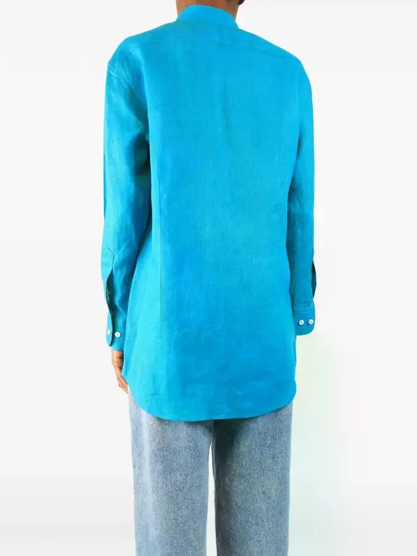 Etro Mandarin Collar Embroidered Shirt