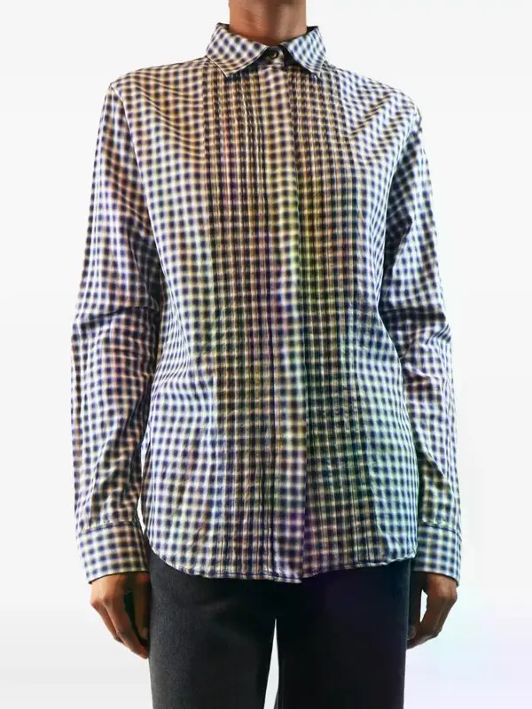 Loewe Check Pleated Shirt