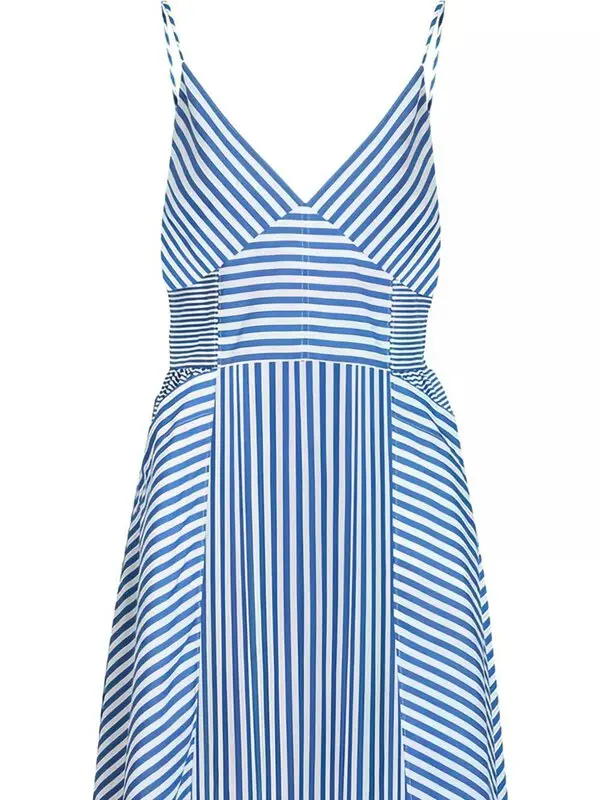 Tanya Taylor Vivien Striped-print Dress - Blue