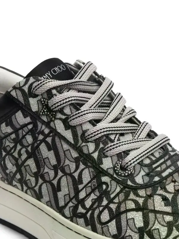JIMMY CHOO Monogram Glitter Sneakers