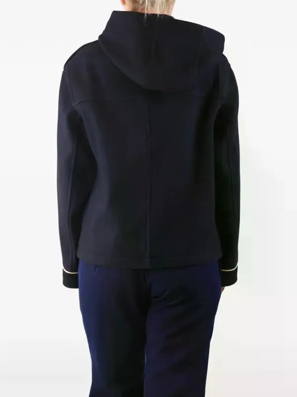 The Kooples Navy Hooded Toggle Fastening Single-breasted Coat