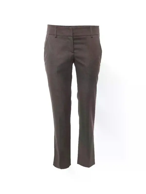 Brunello Cucinelli Wool Straight-fit Trousers - Brown