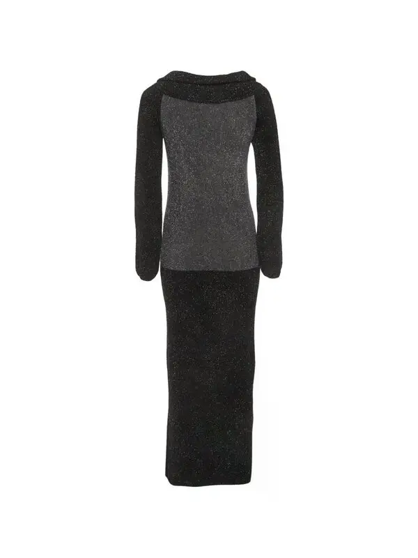 Fendi Metallic Knit Maxi Dress