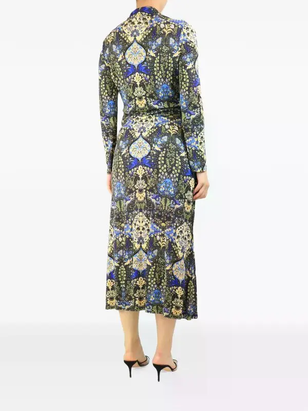 Etro Floral Print Button-down Midi Dress