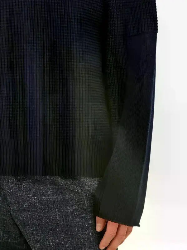 FERRAGAMO High-neck Virgin Wool Sweater - Blue