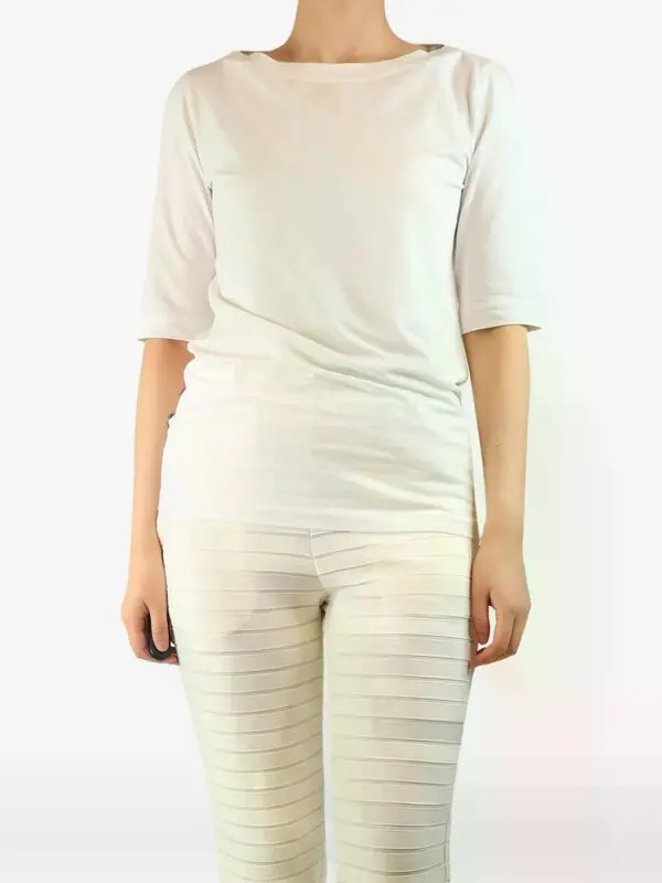 Brunello Cucinelli Beaded Trim T-shirt - White