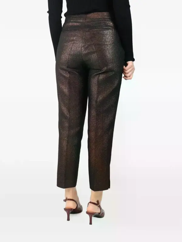 STRENESSE Metallic Finish Pressed Crease Trousers