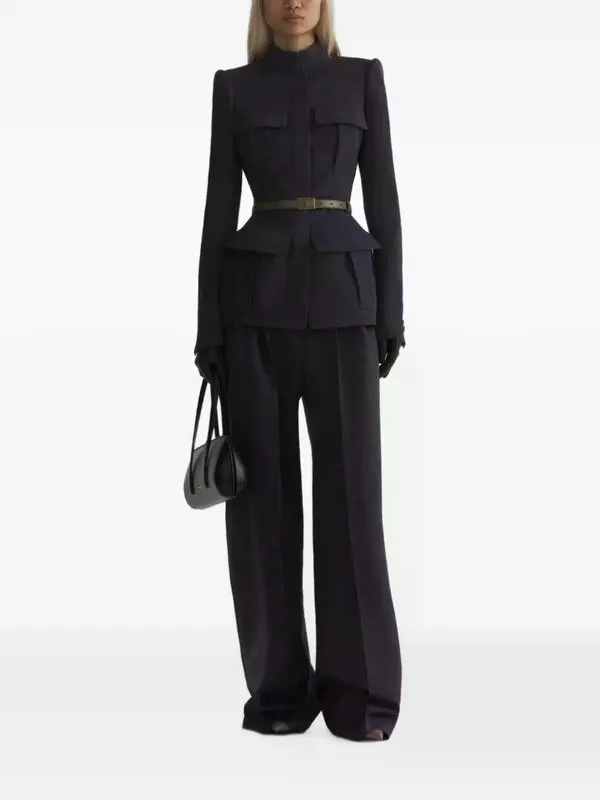 MUGLER High-waisted Straight Leg Pants