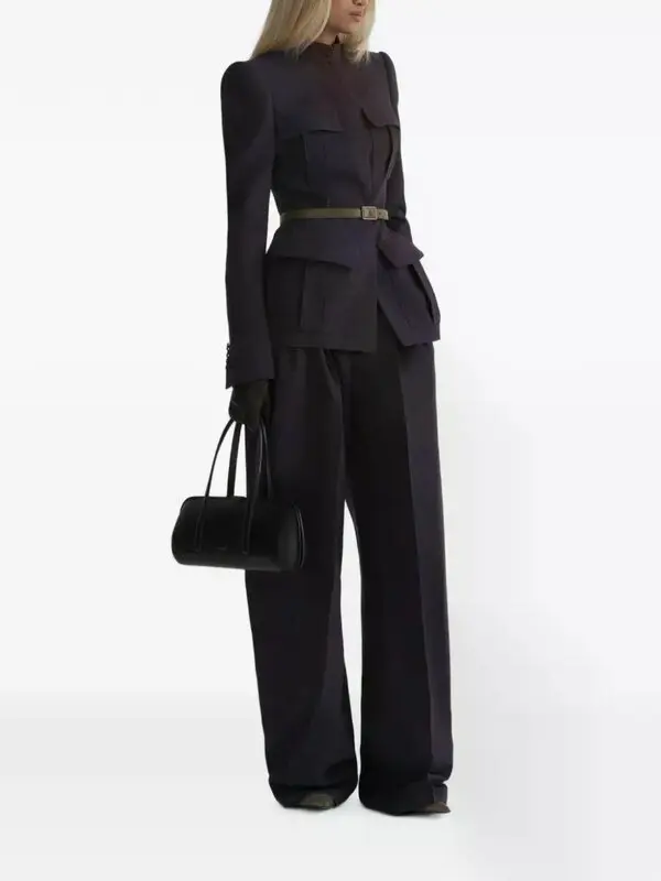 MUGLER High-waisted Straight Leg Pants
