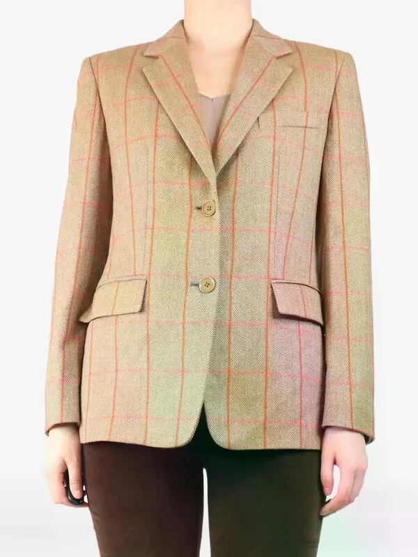 Max Mara Herringbone Check-print Blazer - Neutrals