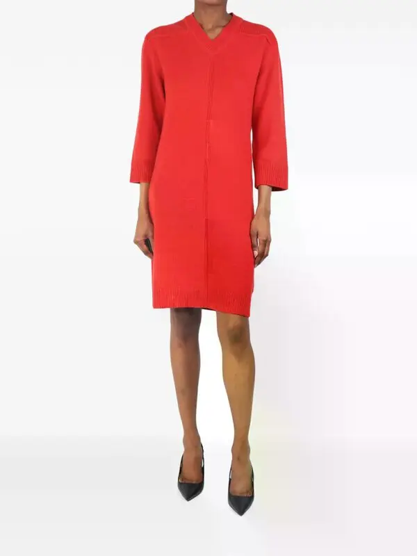 Hermès V-neck Cashmere Midi Dress