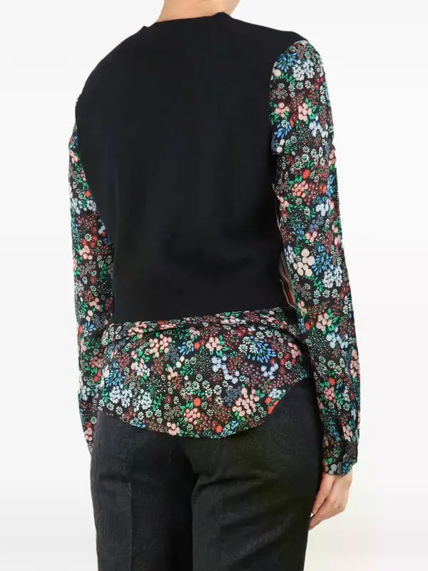Veronica Beard Layered-design Floral Print Sweater
