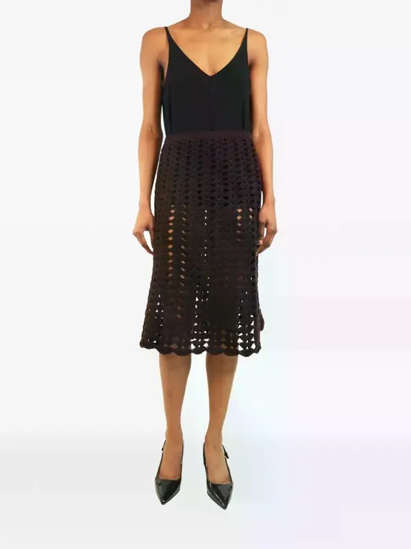 Prada Crochet Midi Skirt