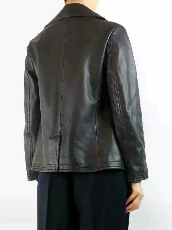 Balenciaga Double-breasted Leather Jacket
