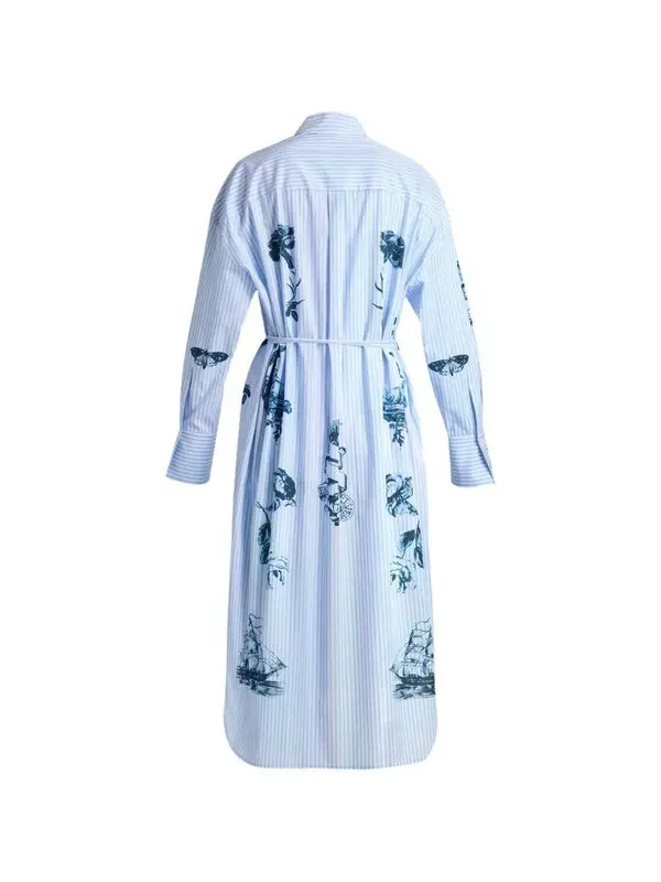 Erdem Tattoo Toile De Jouy Stripe Shirt Dress