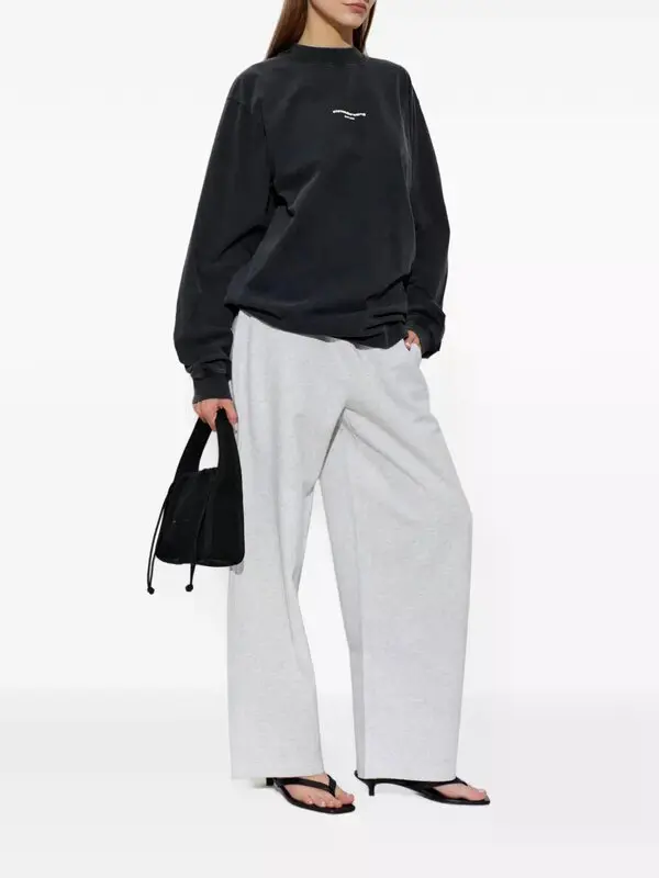 Alexander Wang Logo-embossed Wide-leg Track Pants