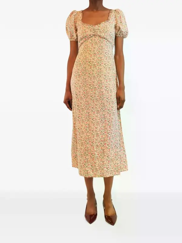 REFORMATION Floral Print Midi Dress
