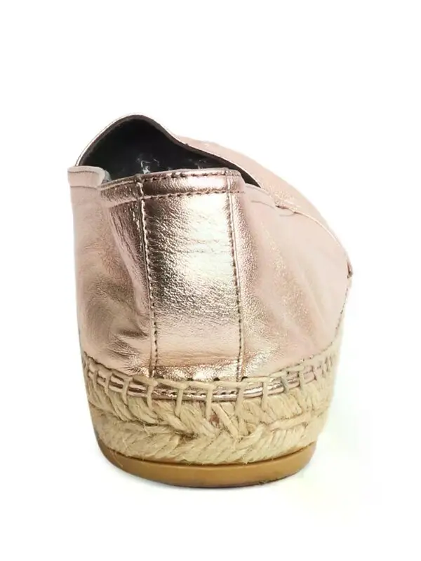 Saint Laurent Monogram Metallic Flat Espadrilles